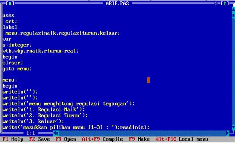 Arif Rahman Mencari Regulasi Tegangan Menggunakan Pascal