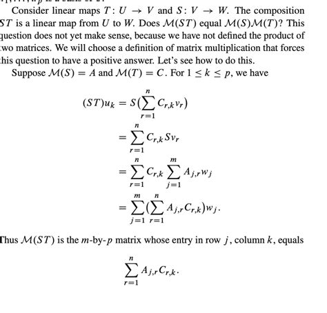 Linear Algebra How To Make Sense Of Rearranging Summation Symbols In Sheldon Axlers Matrix