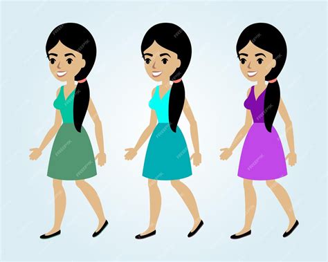 Premium Vector Vector Cartoon Cute Girl Illustration