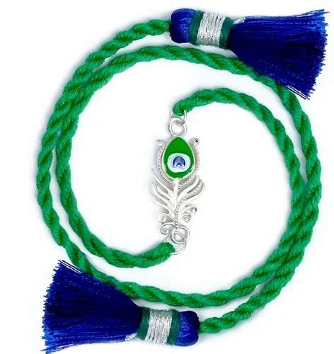 Material 925 Silver Morpankh Peacock Feather Krishna Rakhi Sizedimension One Size At Rs 1189