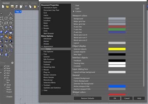 v8 import options custom colors are not imported rhino for windows
