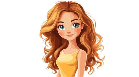 Cute Cartoon Pretty Girl Character Illustration Premium Ai Generated