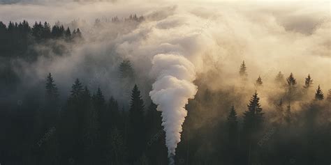 산업 공장에서 나오는 연기 구름이 숲 위로 솟아오른다 구름 공장 연기 배경 일러스트 및 사진 무료 다운로드 Pngtree