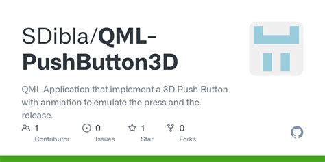 Github Sdiblaqml Pushbutton3d Qml Application That Implement A 3d Push Button With Anmiation