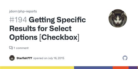 Getting Specific Results For Select Options Checkbox Issue 194