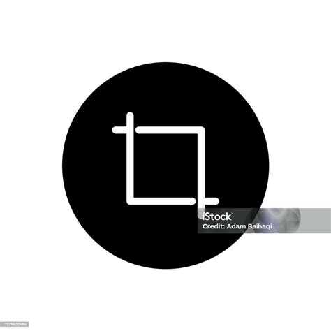 Crop Tool Icon With Rounded Style Stock Illustration Download Image Now Computer Computer