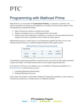 Programming With Mathcad Prime PDF