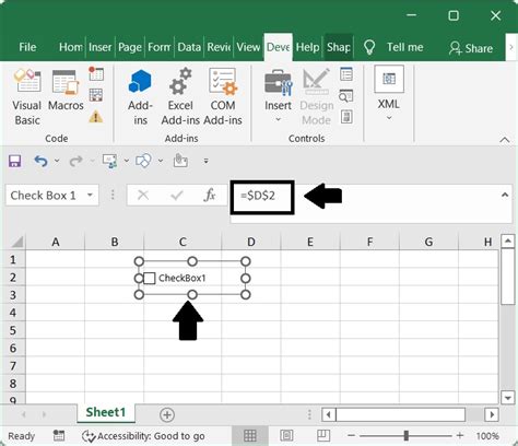 Excel 如何复选框被选中时改变指定的单元格值或颜色极客教程