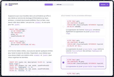 Sql Test En Ligne Évaluation Des Compétences
