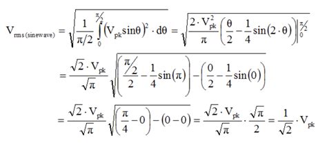 Understanding Root Mean Square Voltage For Sine Waves