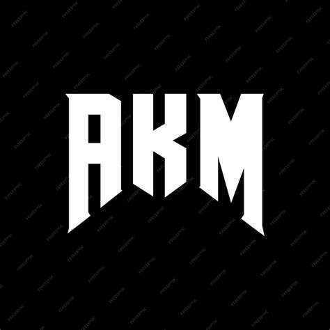 Premium Vector Akm Letter Logo Design For Technology Company Akm Logo