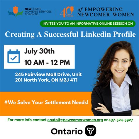 Creating A Successful LinkedIn Profile Newcomer Women S Services