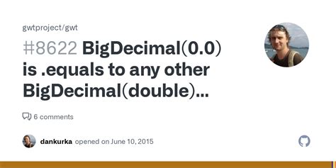 Bigdecimal00 Is Equals To Any Other Bigdecimaldouble With The Same Scale · Issue 8622