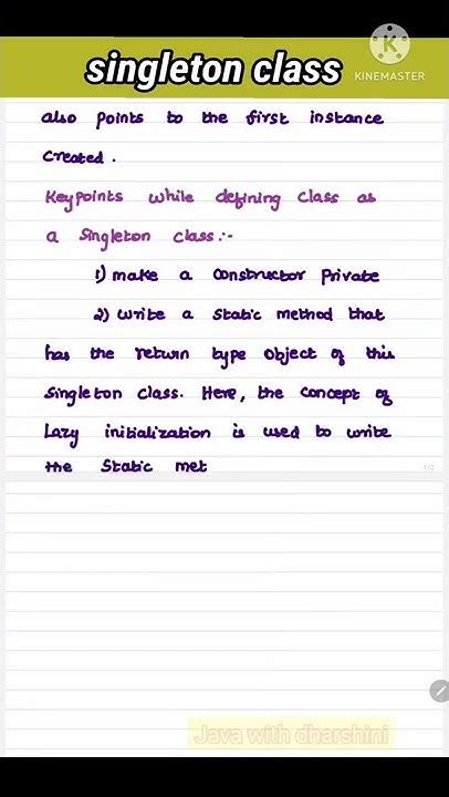 Singleton Class Youtube