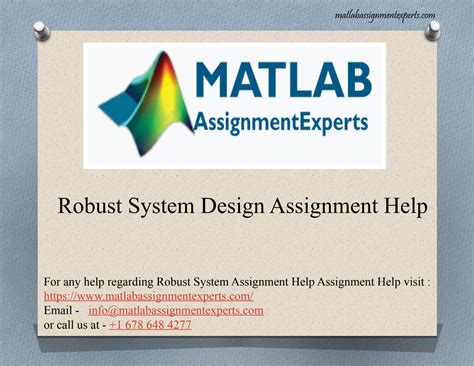 Robust System Design Assignment Help By Matlab Assignment Experts Issuu