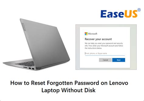 How To Reset Forgotten Password On Lenovo Laptop Without Disk