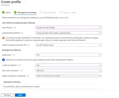 Create Ade Enrollment Profile In Intune Techuisitive