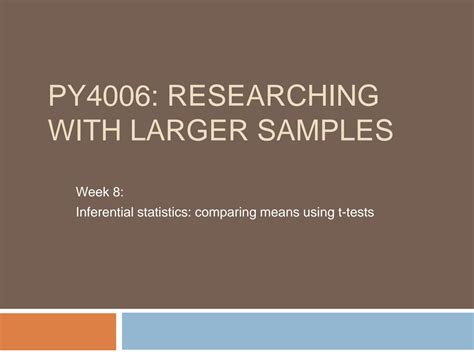 SOLUTION Lab Week Lecture T Tests Studypool