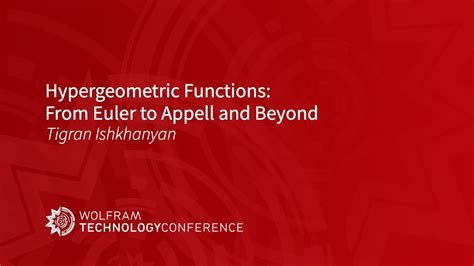 Hypergeometric Functions From Euler To Appell And Beyond Youtube