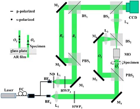 Experimental Setup Of The Integrated Transmission And Reflection Dhm