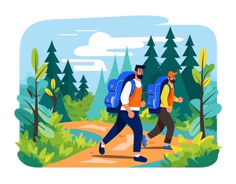 Active Trekking Stock Illustrations 14592 Active Trekking Stock