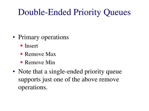 PPT Double Ended Priority Queues PowerPoint Presentation Free