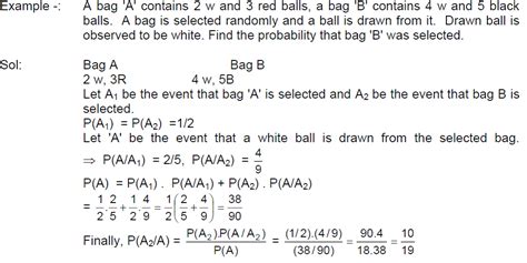 Class 12 Maths Notes Probability Bayes Theorm