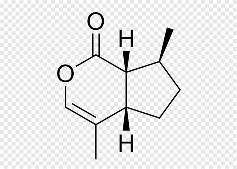 Nepetalactone Genipin Catnip Estructura Química Gato ángulo Blanco