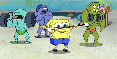 Spongebob With Weights