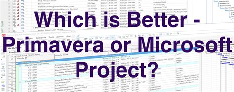 Which Is Better Primavera P6 Or Microsoft Project Ten Six