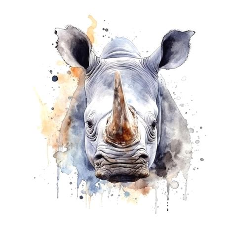 Premium Ai Image Design Of Rhinoceros