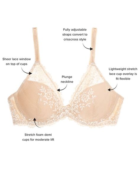Wacoal Embrace Lace Plunge Bra 853291 Macys