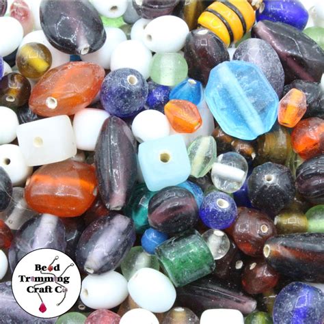 Glass Bead Mix 4 20mm 100 Grams Bead Trimming And Craft Co