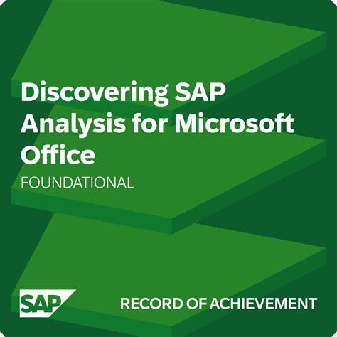 Discovering Sap Analysis For Microsoft Office Record Of Achievement