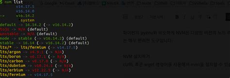 nvm node version manager 노드 버전 관리하기