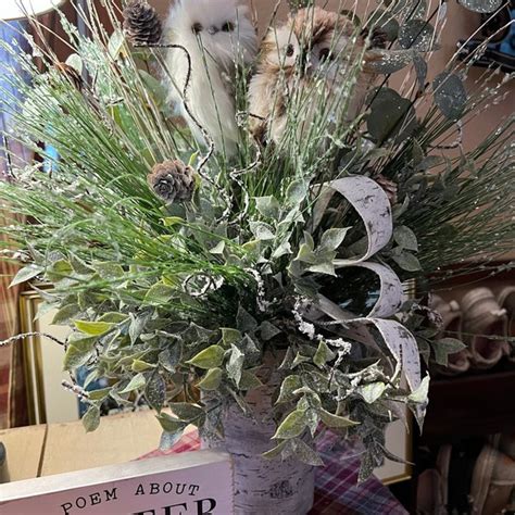 Yellow Flocked Easter Egg Floral Candle Holder Table Arrangement