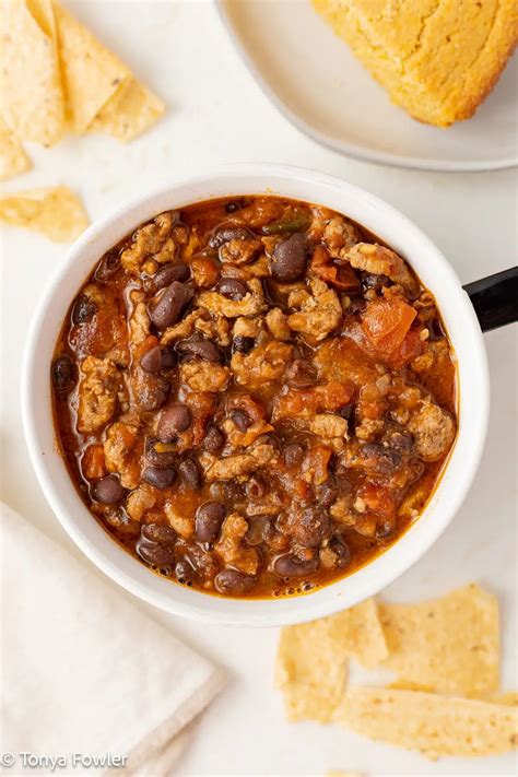 Spicy Ground Turkey Chili With Black Beans The Midwest Kitchen Blog