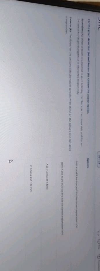 For The Given Assertion A And Reason R Choose Studyx