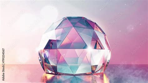 Realistic Render Of A Faceted Geodesic Dome Shape Seamless Looping Overlay 4k Virtual Video