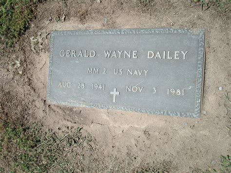 Gerald Wayne Dailey 1941 1981 Find A Grave Memorial