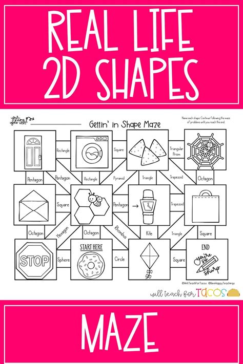 Classifying 2d Shapes With Real Life Objects 2d Shapes Geometry