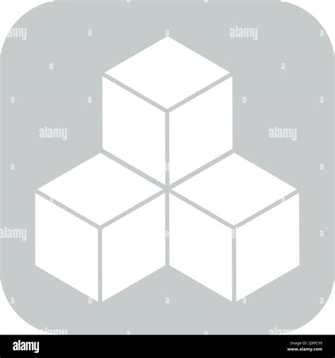 Isometric Cube Element Icon Cubist Abstract 3d Shape Stock Vector Illustration Clip Art