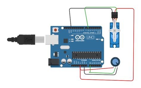 Circuit Design Servo Analogwrite Tinkercad