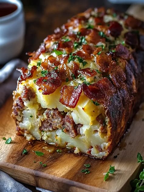 Bacon And Sausage Stuffed Potato Loaf Irresistible Comfort Food