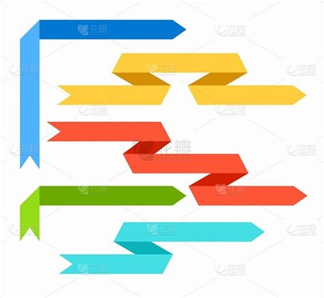 箭头，丝带彩色