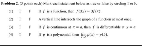 solved problem 2 3 points each mark each statement below