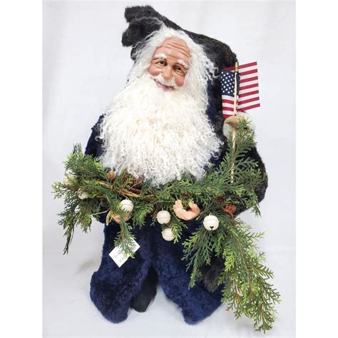 Lot Unique Doll By Stone Soup Santas Freedom Santa