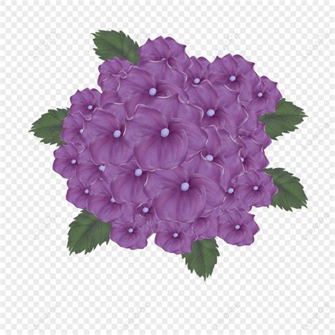 만화 일러스트 이미지 창조적 인 귀여운 여름 보라색 꽃 시리즈신선한 꽃아름다운 Png 일러스트 무료 다운로드 Lovepik