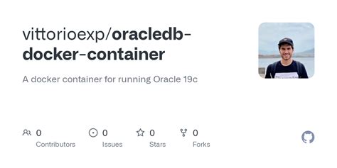 github vittorioexp oracledb docker container a docker container for