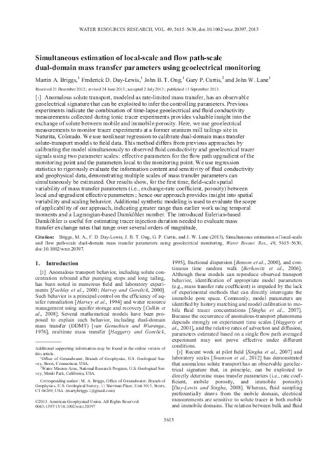 pdf simultaneous estimation of local scale and flow path scale dual